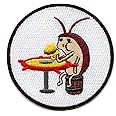 Amazon.com: Cockroach Eating Burger Patch Cartoon Bug Embroidered Iron ...