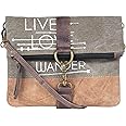 Mona B. Live Love Wander Bag Upcycled Canvas Tote Bag with Vegan ...