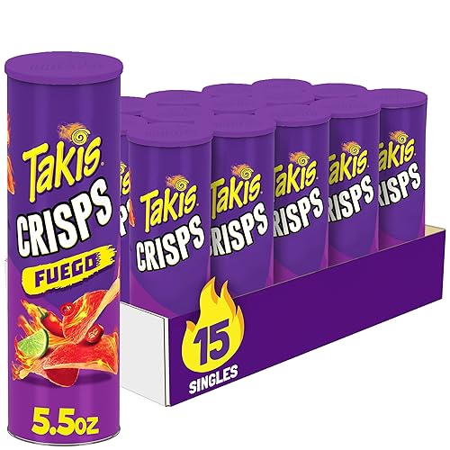 Takis Hot Chili Pepper & Lime Flavored Fuego Potato Crisps ...