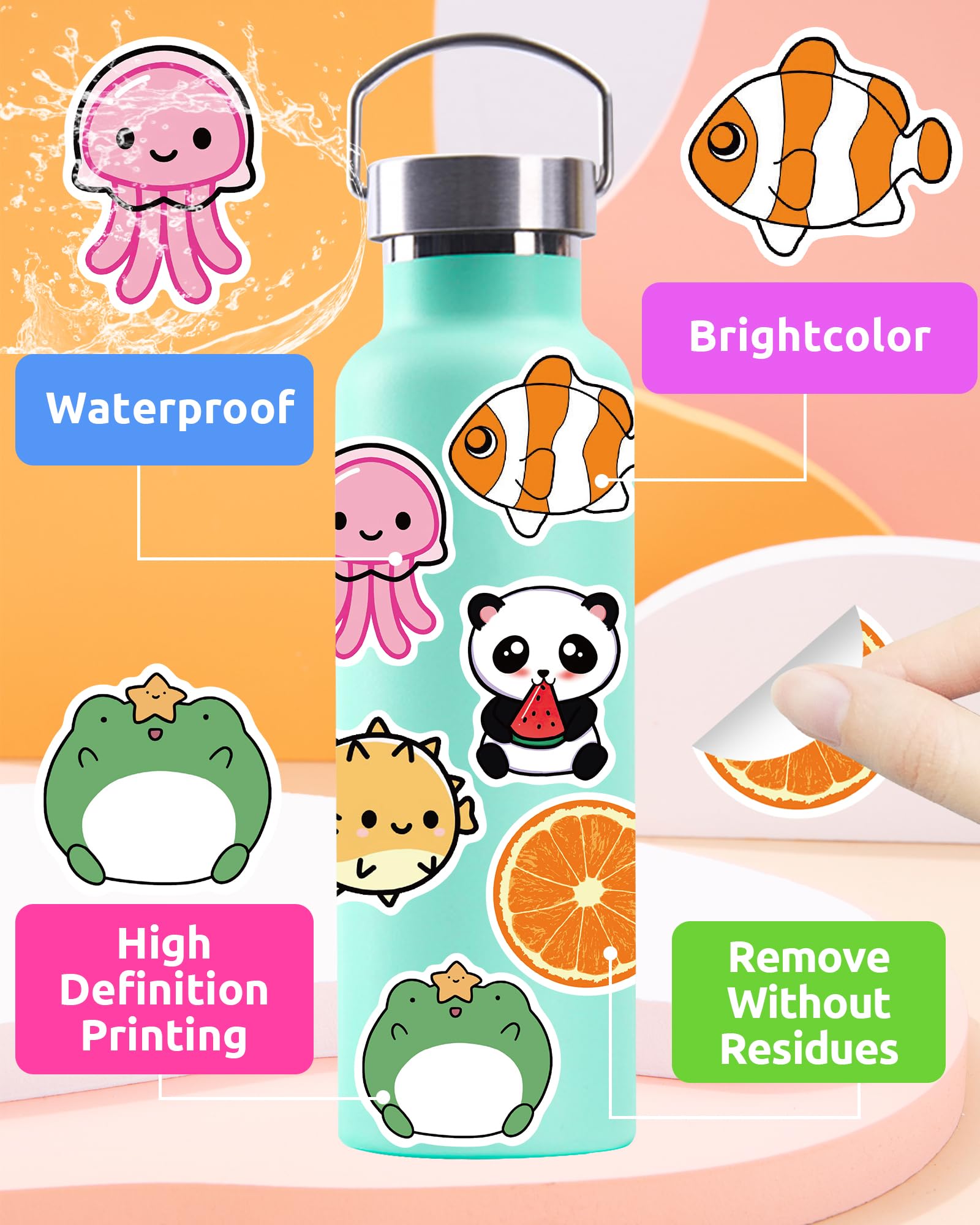 Mua kecristv 100 Pcs Cute Waterproof Vinyl Laptop Stickers for Kids ...