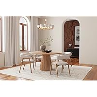 Amazon.com - Alpine Furniture Cove Round Solid Wood Dining Table ...