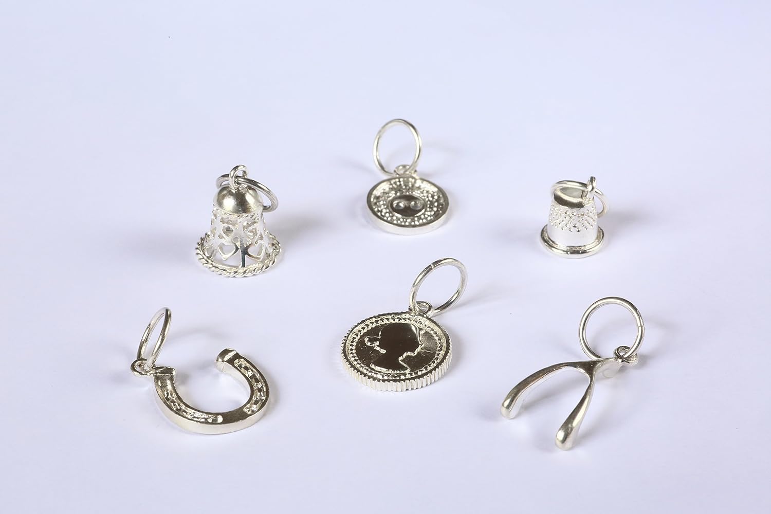 Home & Kitchen Silver Celebrations Set of 6 Traditional Christmas ...