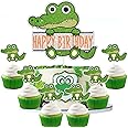 Amazon.com: 7 PCS Alligator Baby Cake Topper Set - Reptiles Theme Party ...