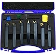 Shars 1/2" Indexable Carbide Turning Tool 7 Pcs Set in Fitted Case 404 ...