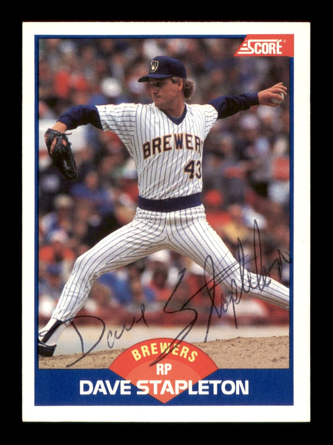 Dave Stapleton Autographed 1989 Score Card #581 Milwaukee Brewers SKU ...