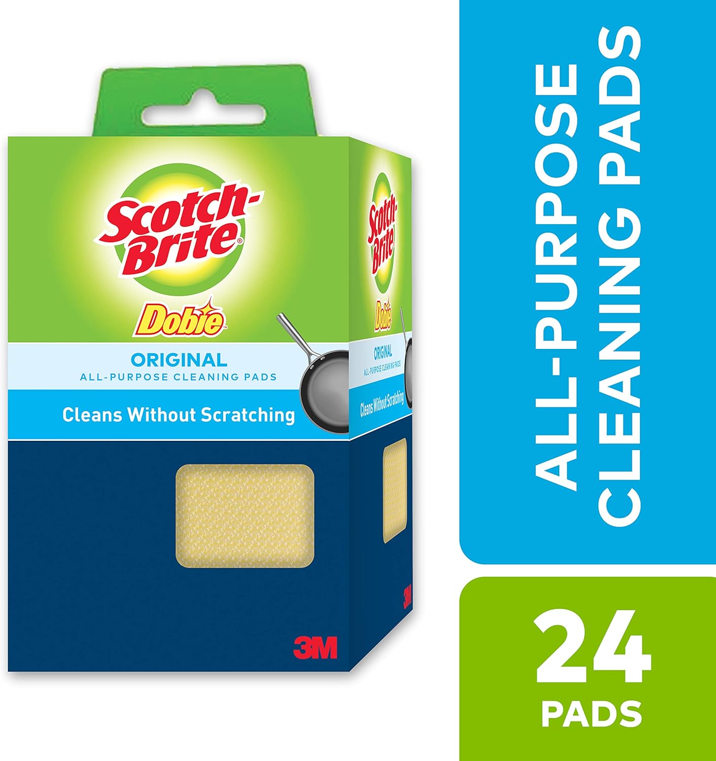 Scotch-Brite Dobie All-Purpose Pad, 3 Count (Pack of 8): Amazon.ca ...