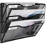 Amazon.com : Black Metal Stackable Hanging Wall Files Rack&3-Tier Metal ...