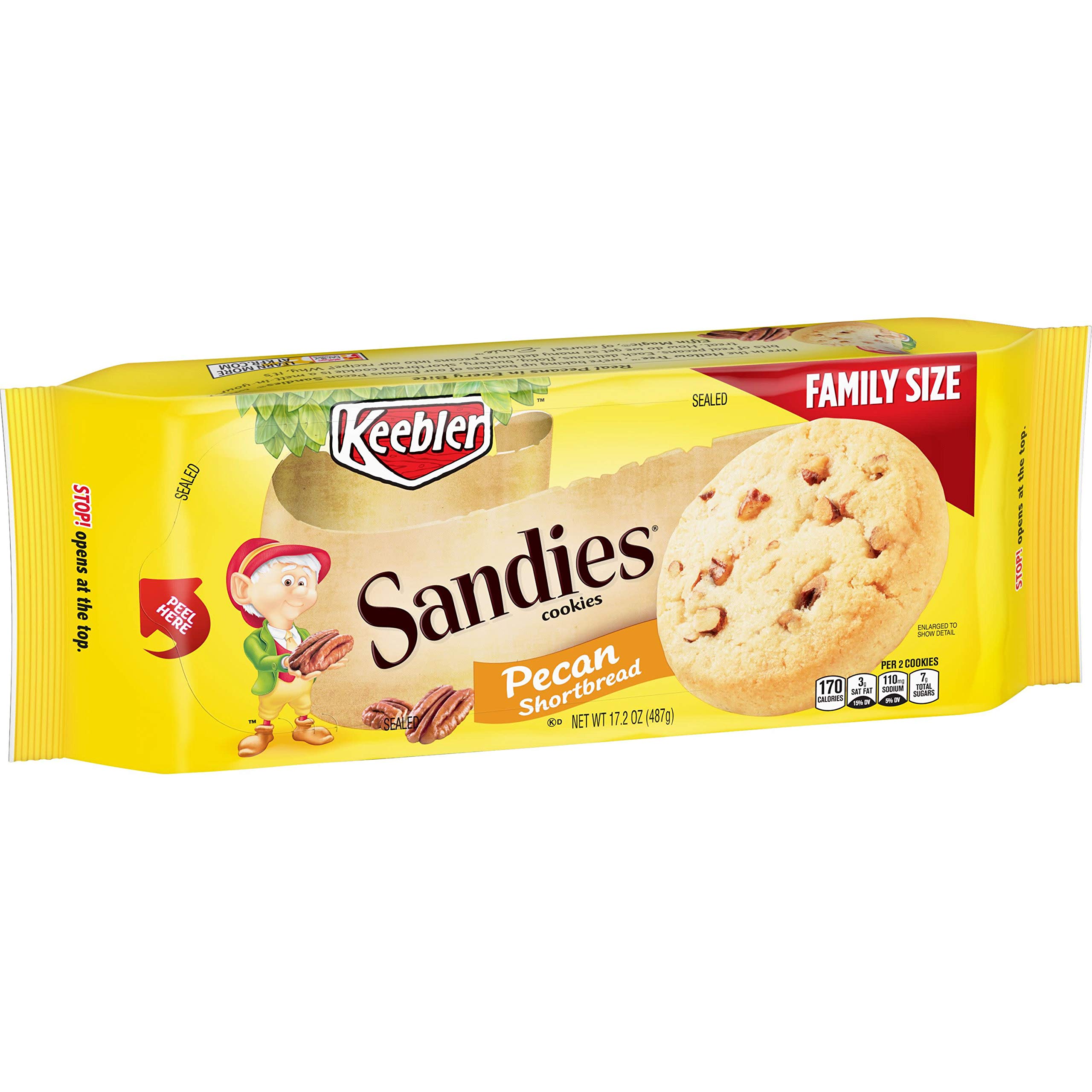 Keebler Sandies Cookies, Cashew Shortbread, Bulk Size, 134.4 oz (12, 11 ...