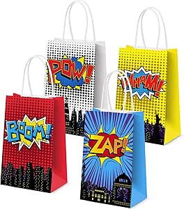 Amazon.com: JOYET Superhero Party Supplies Favors, Superhero Party Bags ...