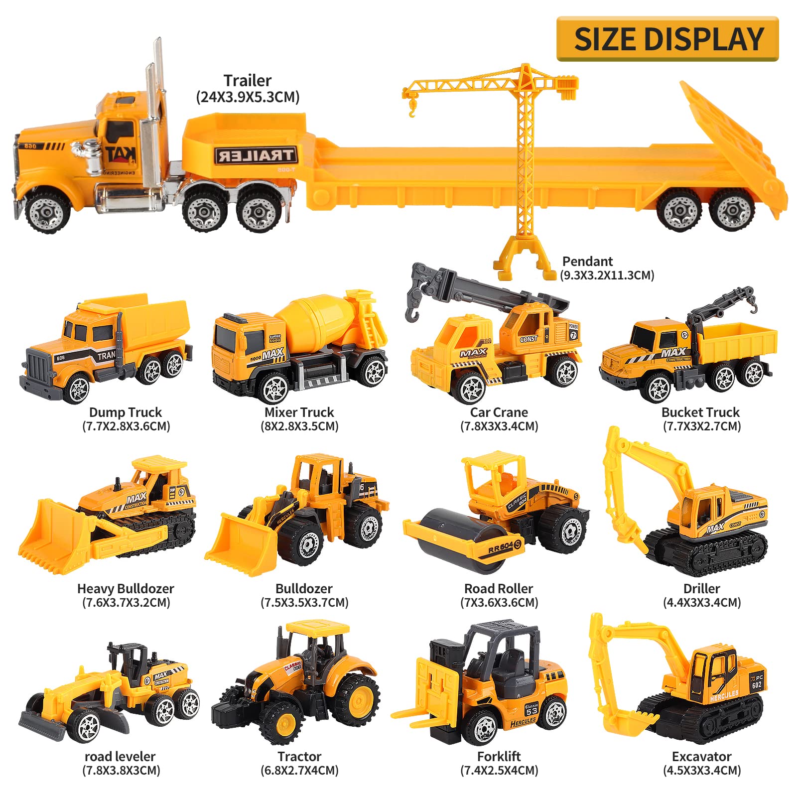 Mua Oriate Construction Vehicles Toys for Kids, Diecast Engineering Car ...