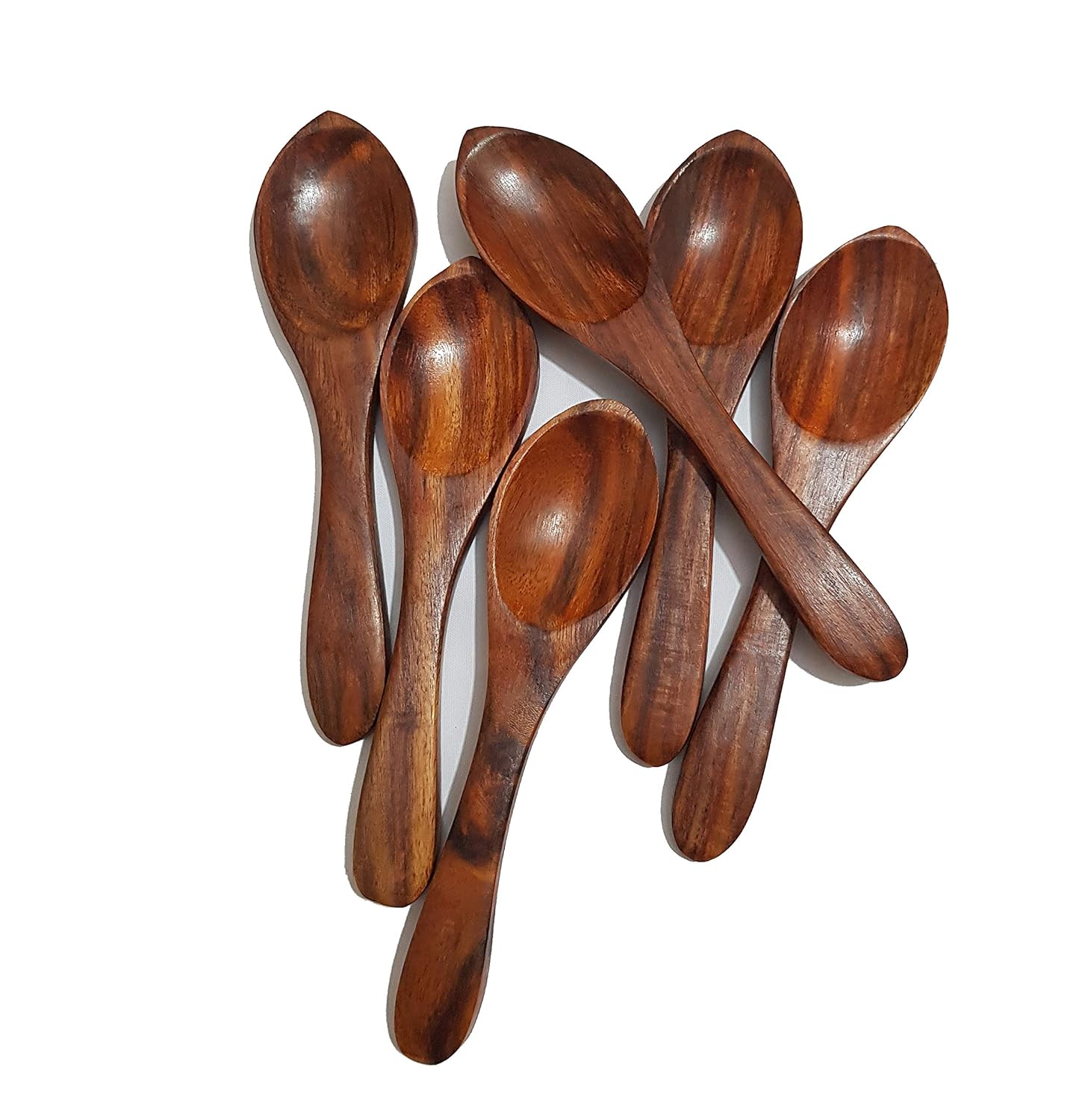 Buy Pure Source India Wooden Masala Spoon for Small Containers ...