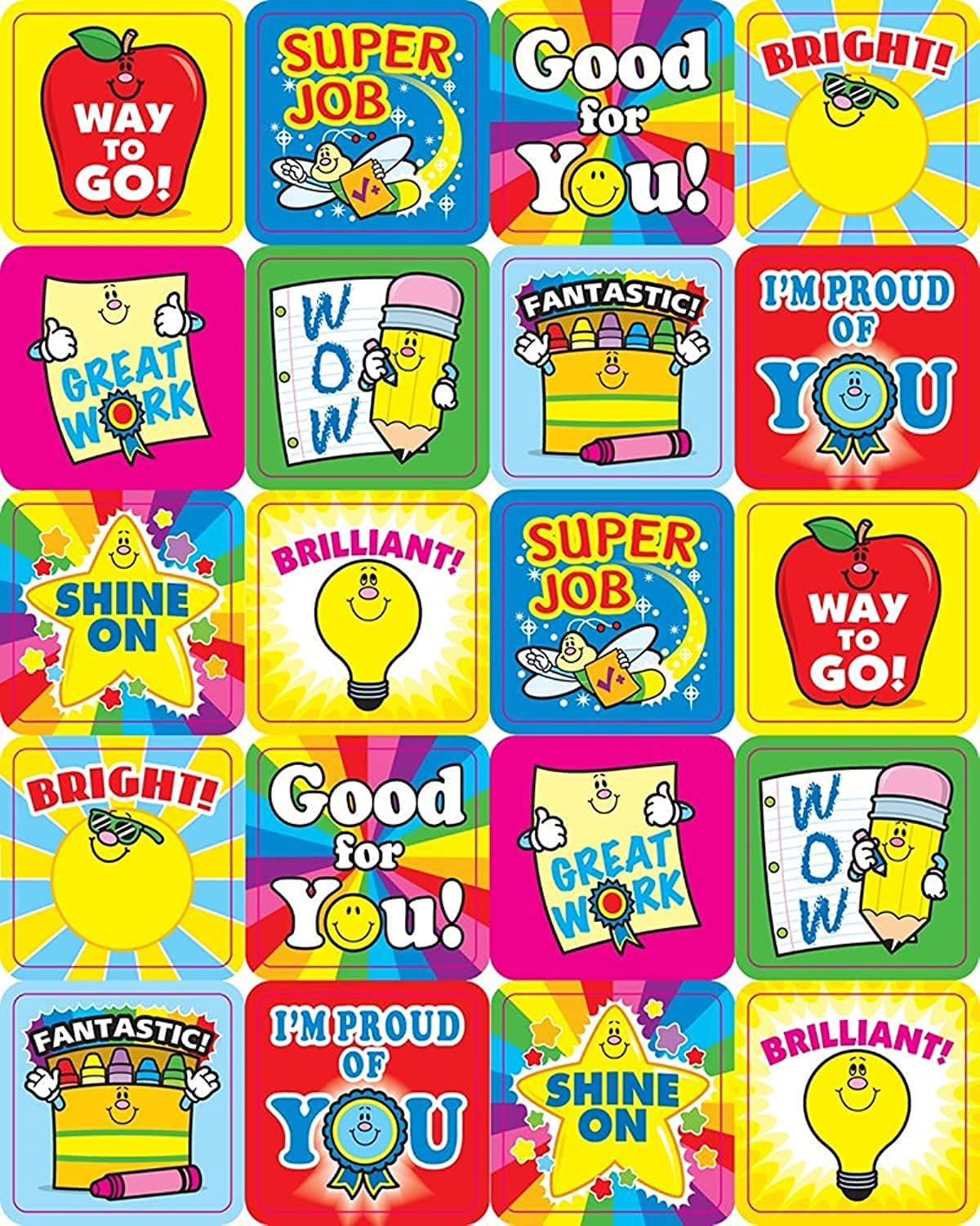 Mua Carson Dellosa 120 Winning Words Stickers for Kids Classroom, 6 ...