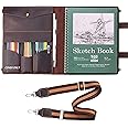 Amazon.com: Robrasim Handmade Leather Sketchbook Cover, Artist Sketch ...