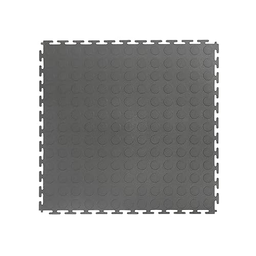 VersaTex Garage Floor 18 x 18 inch Square Rubber Raised Coin ...