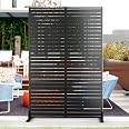 Amazon.com : Metal Privacy Screen with Stand 72" H×47" W Outdoor ...