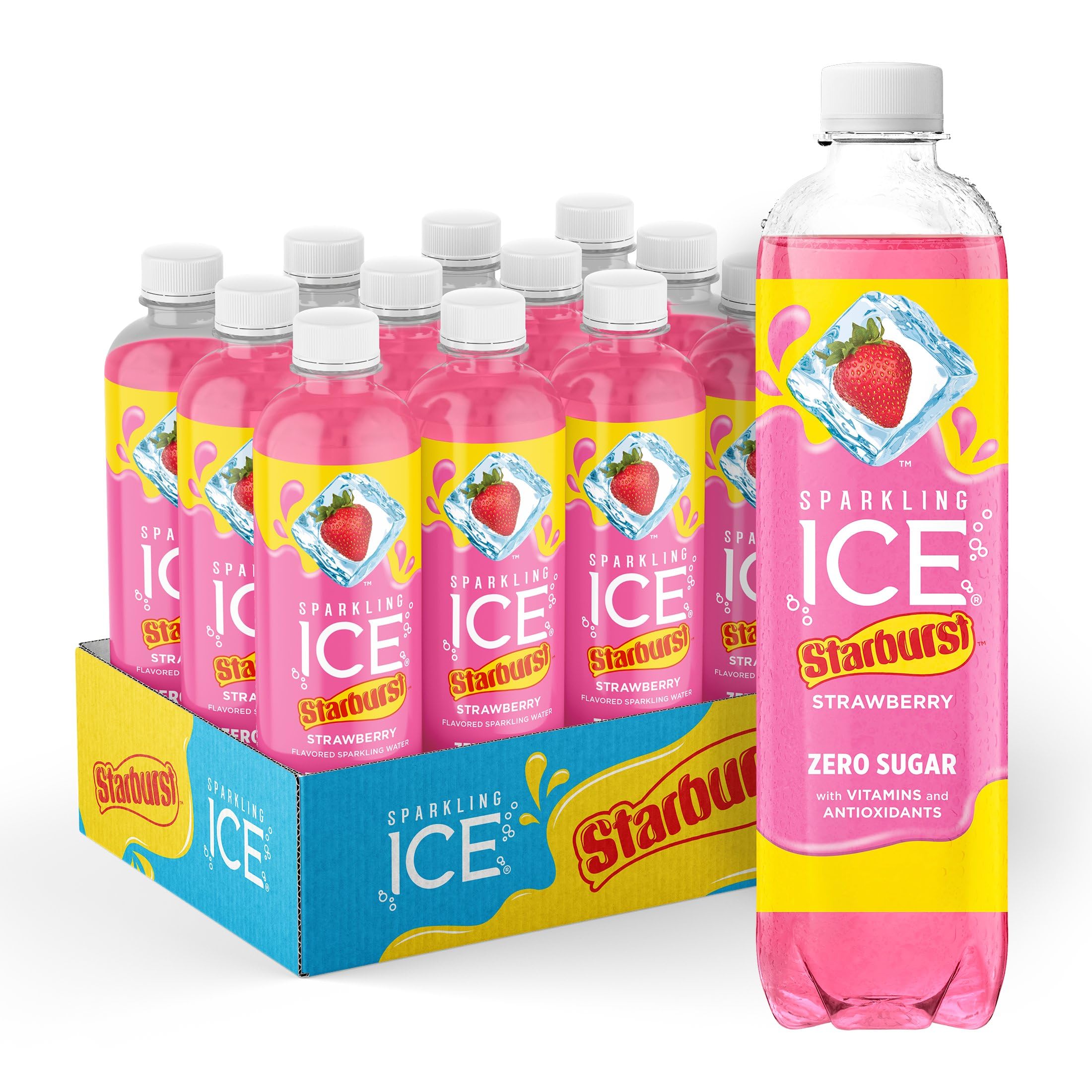 Mua Sparkling Ice STARBURST Strawberry, Zero Sugar Flavored Sparkling ...