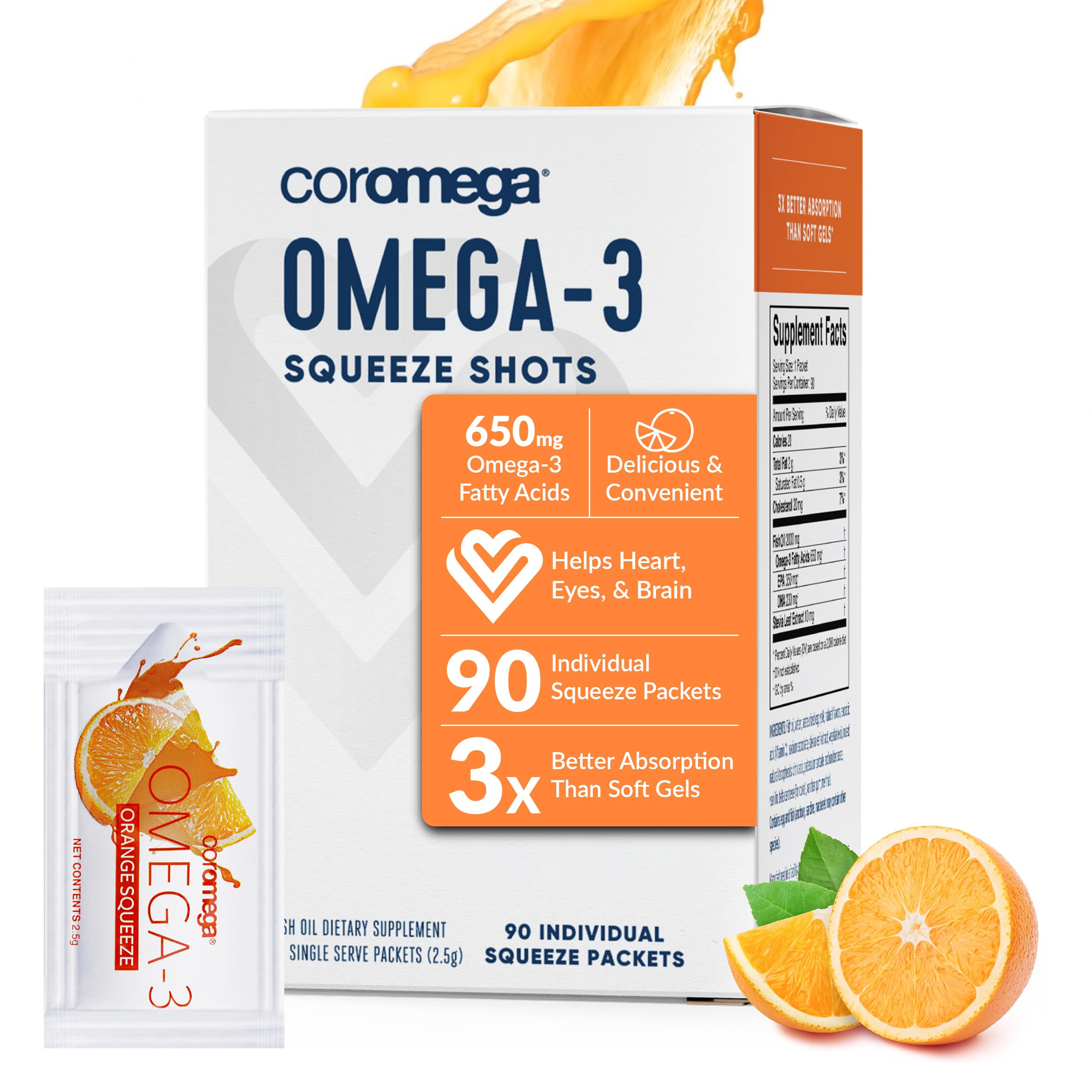 Mua Coromega Omega 3 Fish Oil Supplement, 650mg of Omega-3s with 3X ...