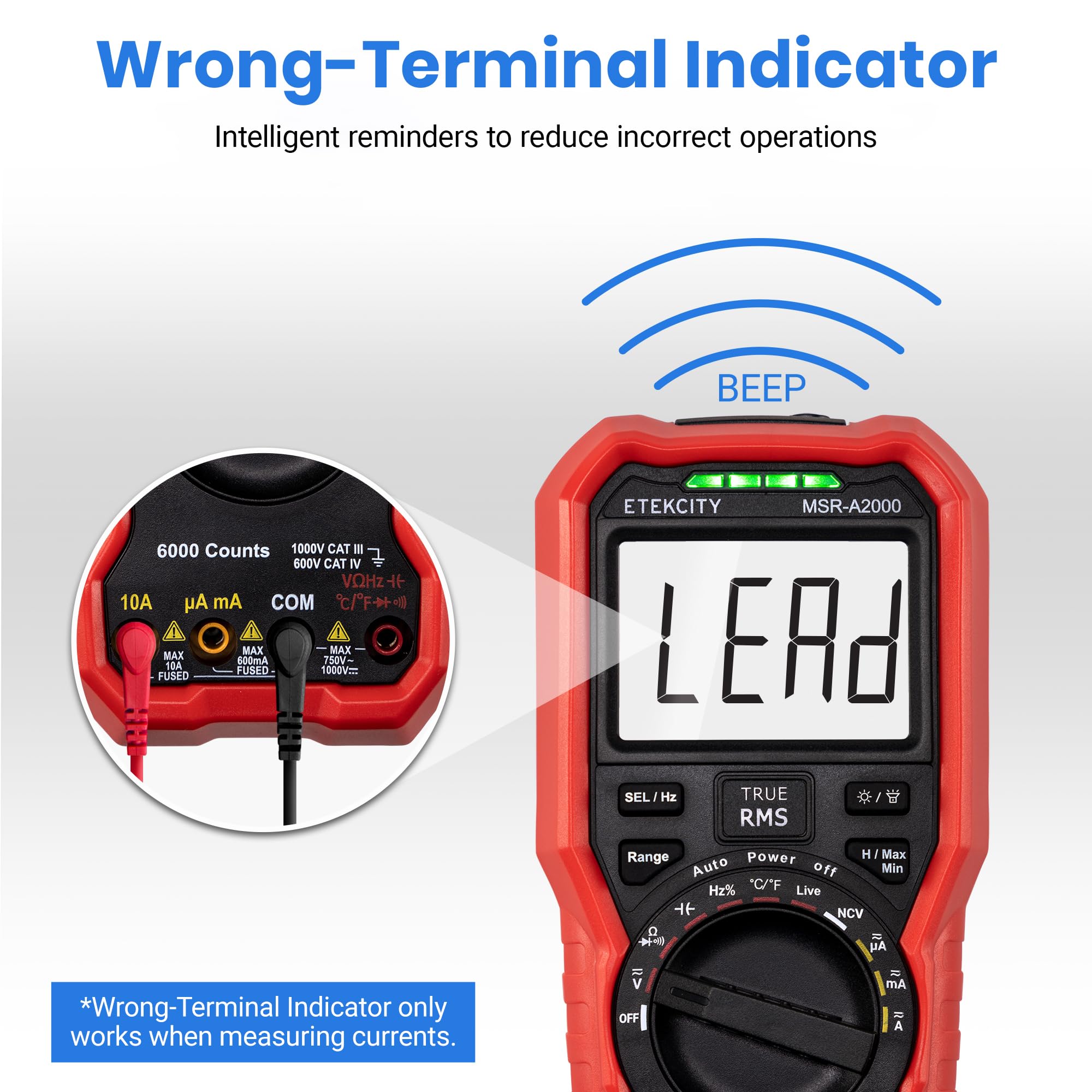 Mua Etekcity Digital Multimeter Voltmeter Tester TRMS 6000 Counts, AC ...