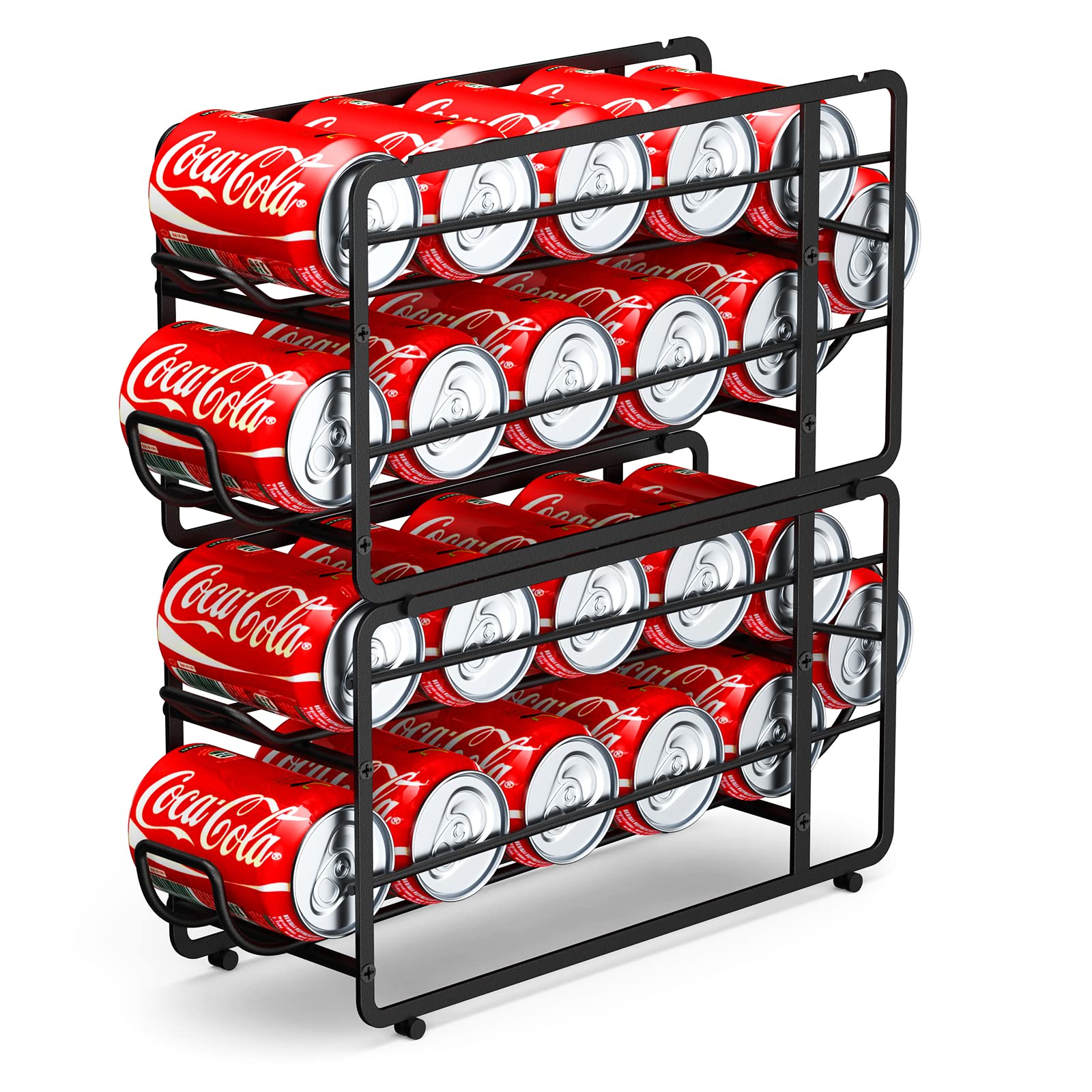 CANYAVE Soda Can Organizer Storage Rack, 2 Pack Stackable Beverage Soda ...