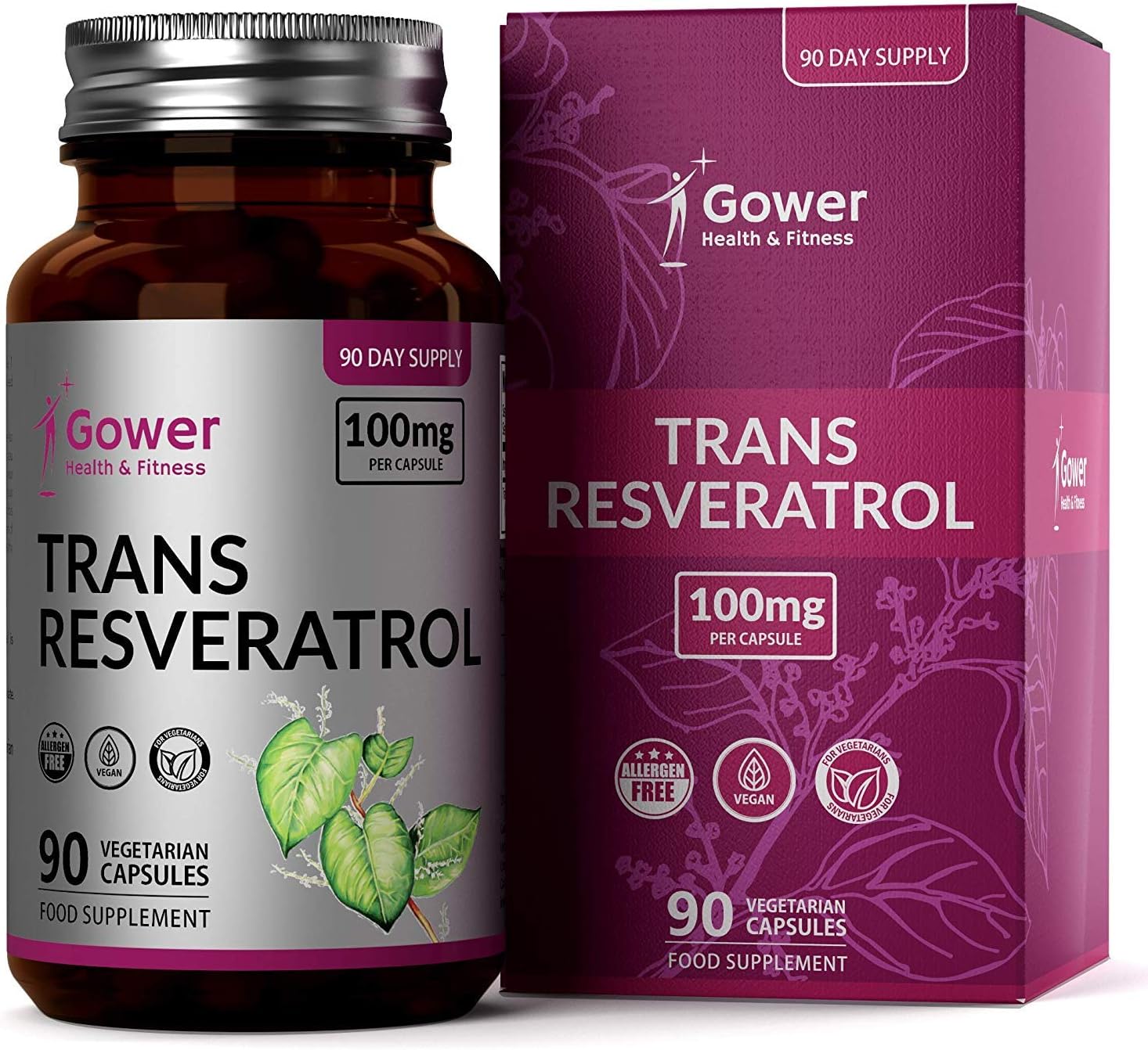 Trans Resveratrol 100mg from Japanese Knotweed Extract | 90 Vegan ...