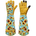 Amazon.com : DLY Gardening Gloves for Women, Rose Gloves Gardening Thorn Proof, Long Garden ...
