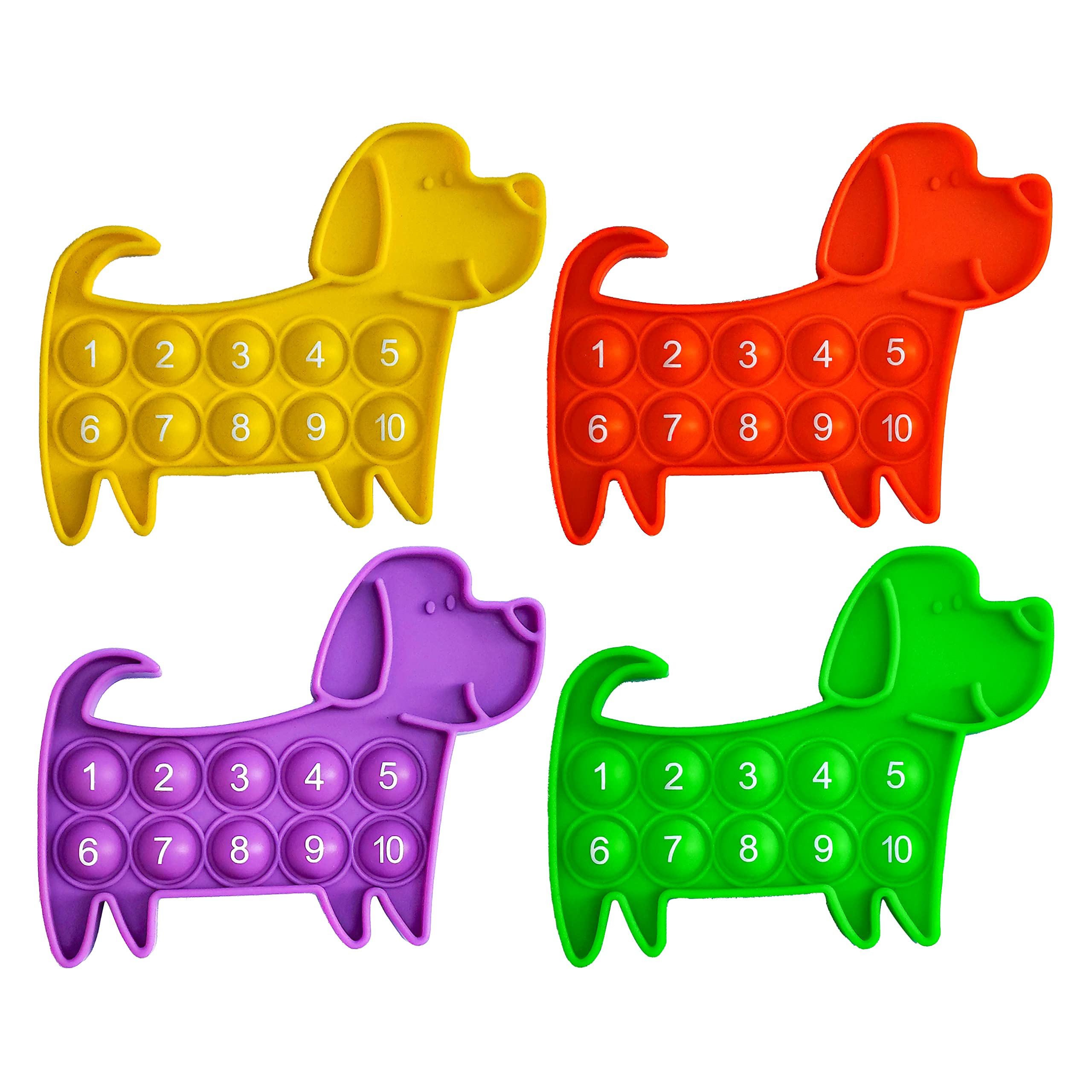 Proweber Ten Frame Math Manipulatives - Pop Fidget Toy with Puppy Dog ...