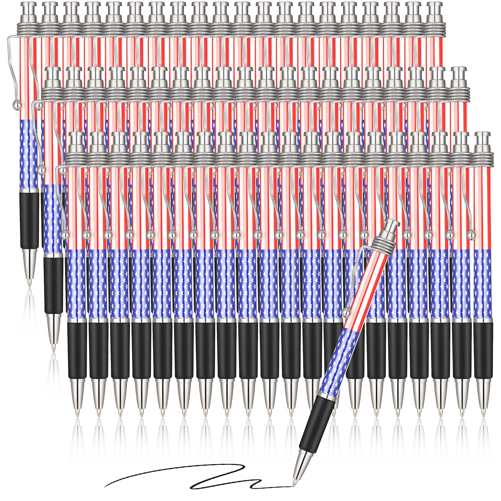 Tenare 128 Pcs Veterans Gift American Flag Pen Patriotic Pens Bulk USA ...