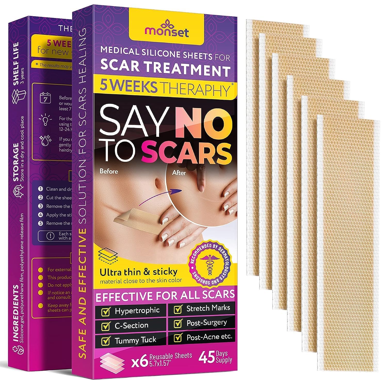 Mua Silicone Scar Sheets - Effective Scar Treatment for Surgical Scars ...