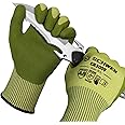 Schwer 2 Pairs ANSI A6 Cut Resistant Fishing Gloves, CR3009 Touchscreen Compatible Work Gloves ...