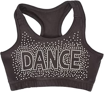 Stretch is Comfort Girl's Cheer Dance Glitter Rhinestone Racerback ...