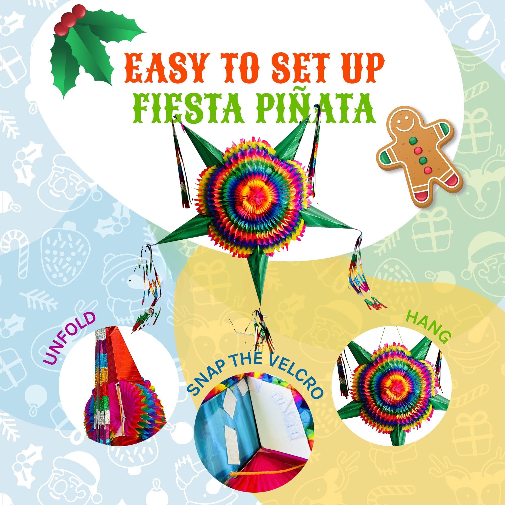 Mua Mexican Star Pinata (32"), Green Cones, Piñatas for Birthday ...