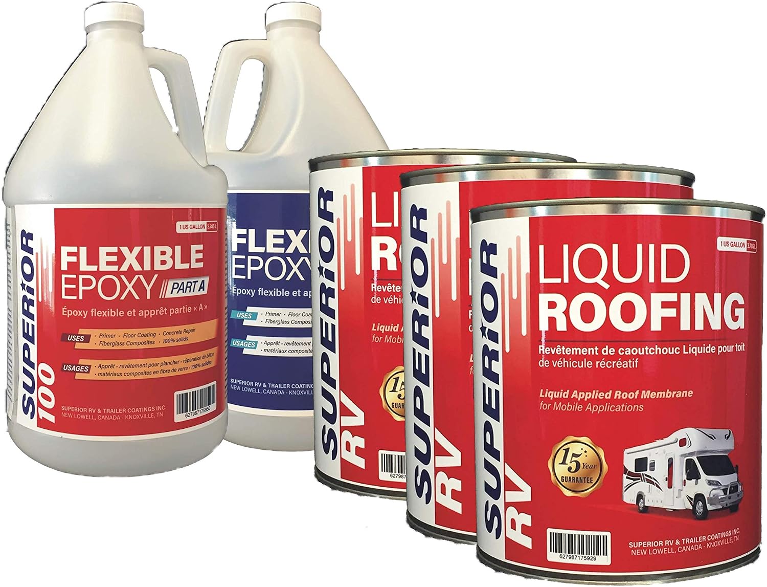 Amazon.com: Superior RV Roof Coating Kit for Alpha, EPDM, PREVIOUSLY ...
