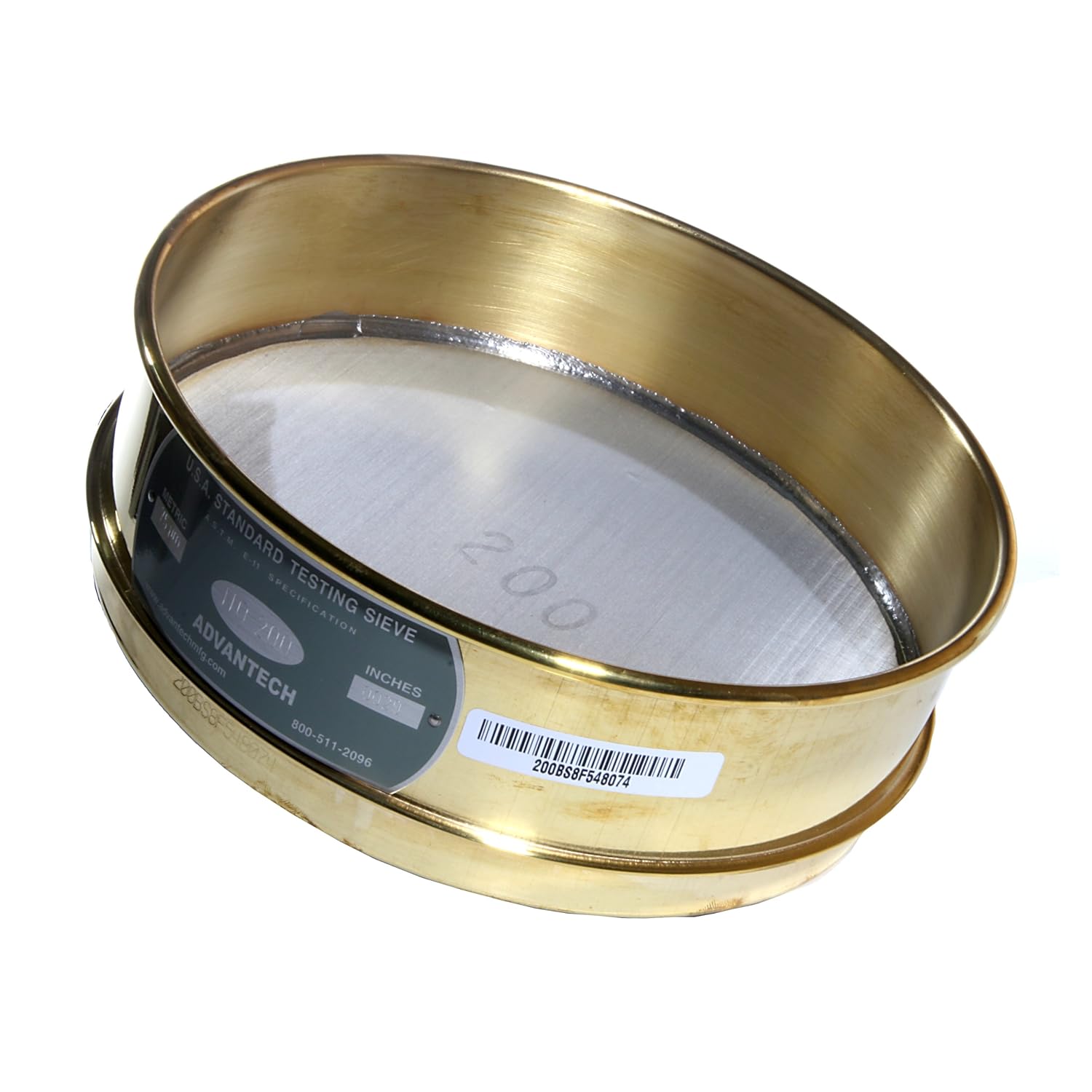 8 Diameter 200 Mesh 4 Deep Wash Advantech Brass Test Sieves 8 Diameter 200 Mesh 4 Deep Wash Advantech Brass Test Sieves