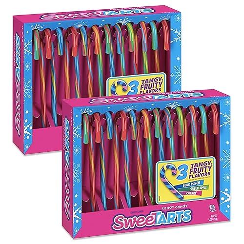 Snackivore Sweetarts Candy Canes 24 Pack of Christmas Candy Canes ...