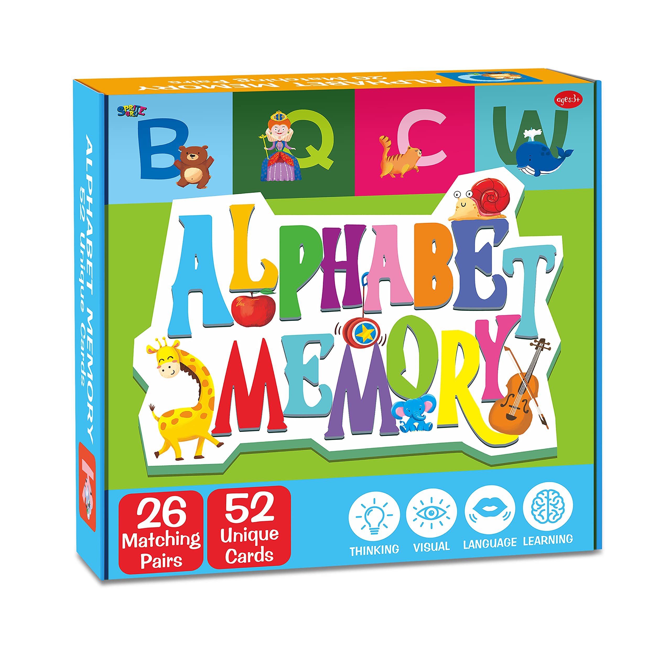 Mua SpriteGru Memory Alphabet Matching Game(26 Pairs of 52 Pieces ...