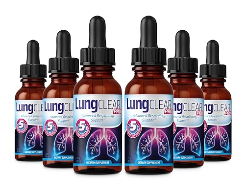 LUNG CLEAR PRO Lung Support Supplement Drops with Wild Mullein Leaf ...