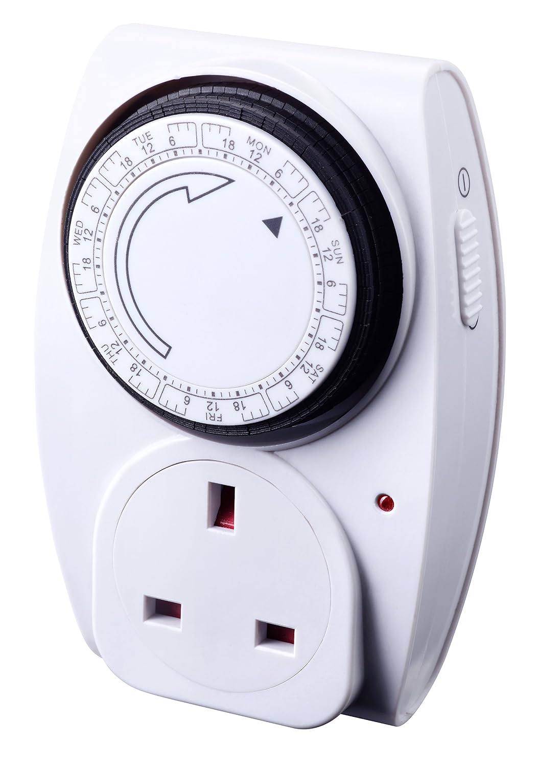 Masterplug TM7 7 Day Mechanical Segment Timer With Switch And Power