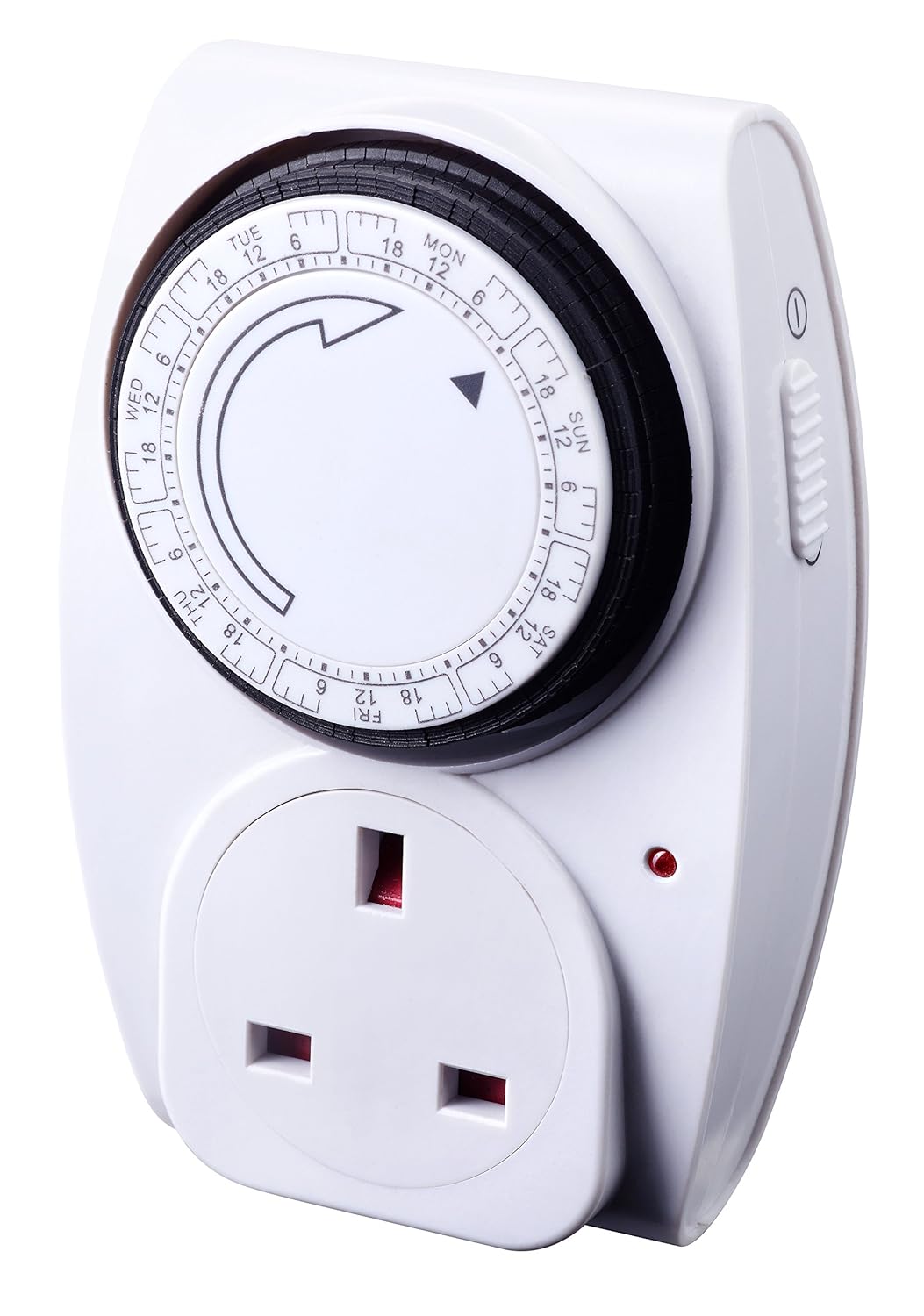 Masterplug TM7 7 Day Mechanical Segment Timer With Switch And Power Masterplug TM7 7 Day Mechanical Segment Timer With Switch And Power