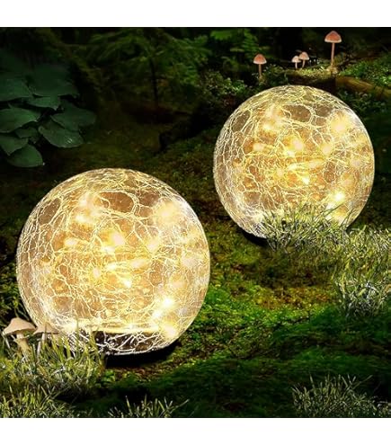 Round Glass Globe Lights Solar