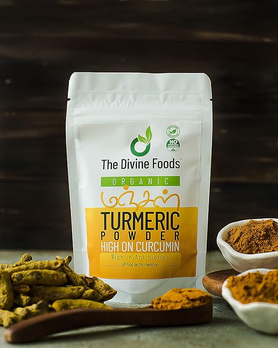 The Divine Foods | Organic Turmeric Powder | Organic | High Curcumin ...