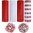 Amazon.com: 4Rolls Christmas Deco Mesh Ribbon for Wreaths Making ...