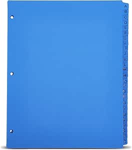 Amazon.com : 3 Ring Binder Dividers with Tabs, Alphabetical A-Z (11 x 9 ...
