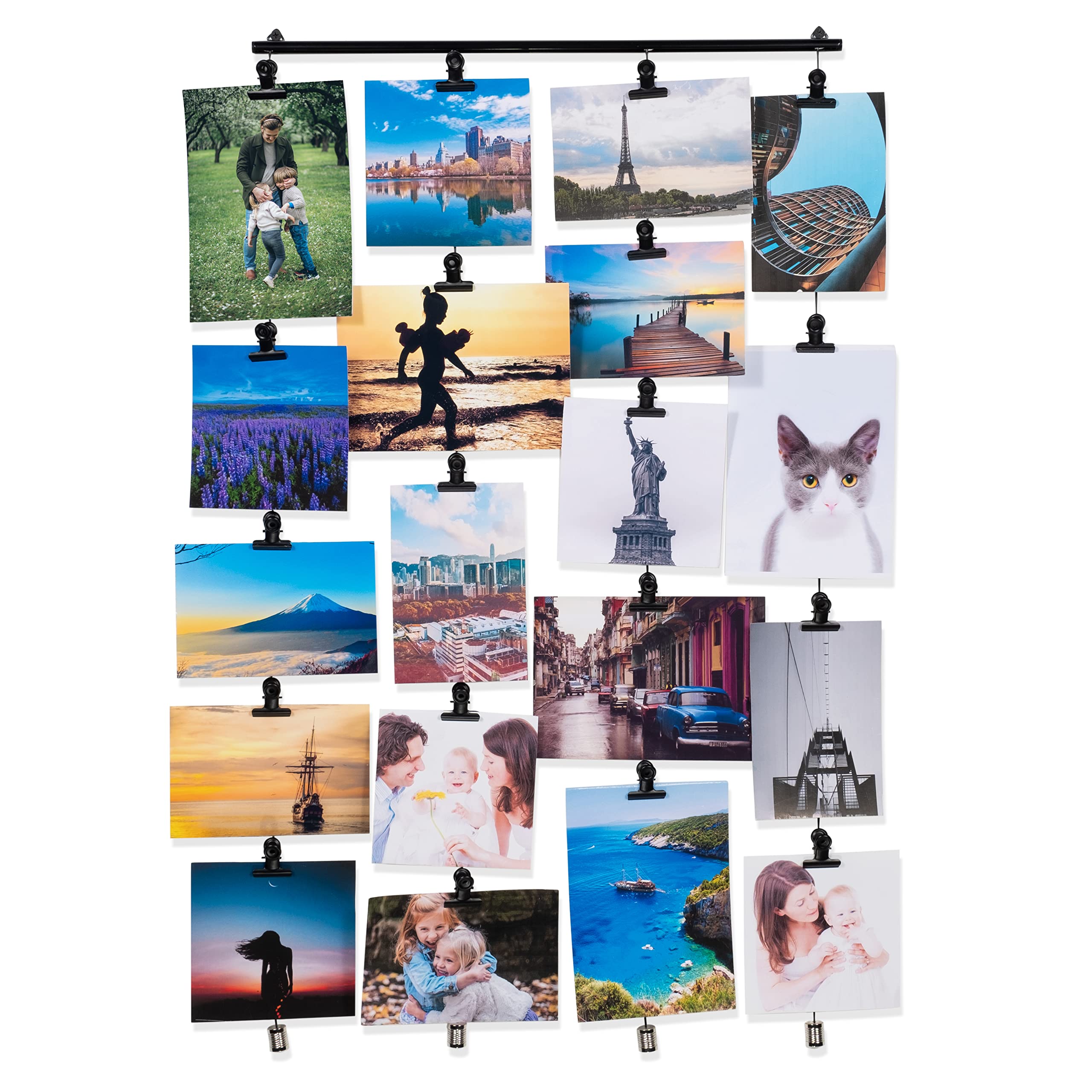 You Have Space Hanging Picture Display Photo Holder with 4 Metal Cable ...