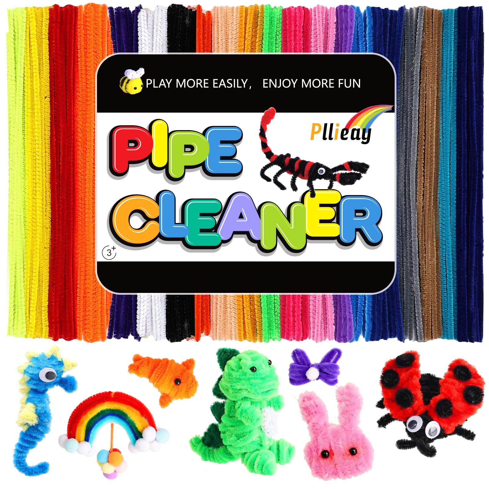 Mua Pllieay 200pcs 20 Assorted Color Pipe Cleaners for Crafts, Pipe ...
