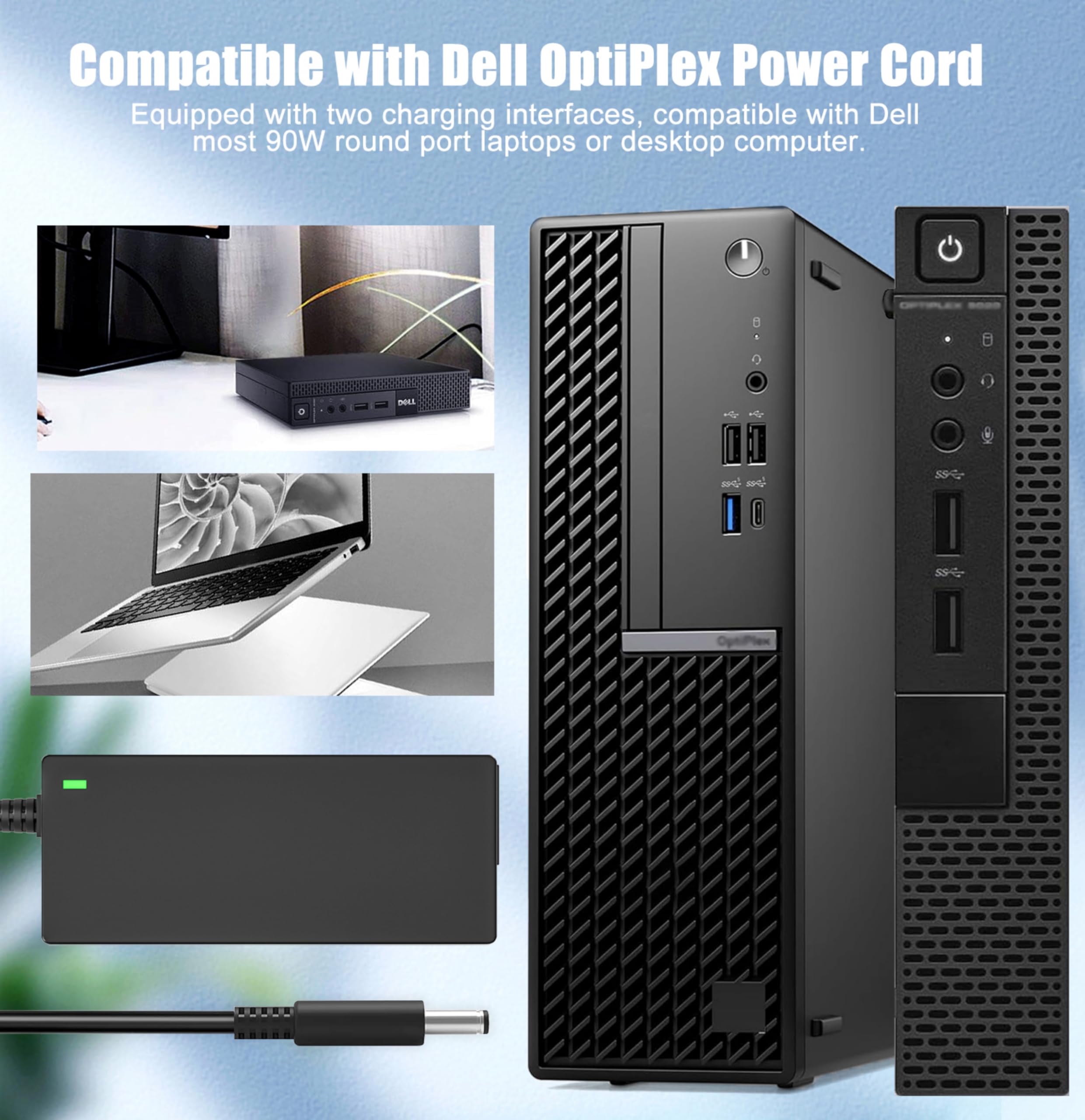 Mua 90W OptiPlex Power Cord Compatible with Dell OptiPlex 3060 3080 ...