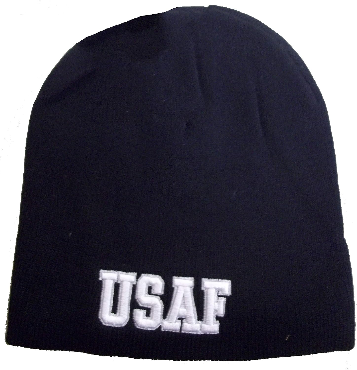 8" USAF Officially Licensed Black Embroidered Beanie HAT Cap Skull us ...