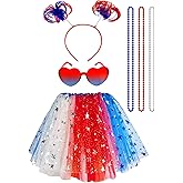 Amazon.com: Dolkoic 4th of July Tutu Set With Independence Day Headband ...