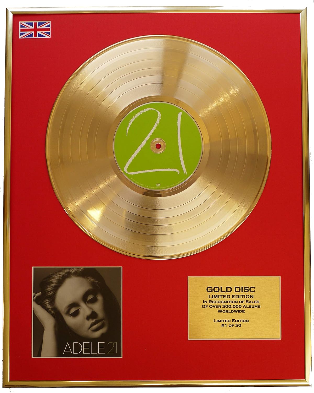 Adele Cd Gold Disc Record Limited Edition 21: Amazon.co.uk: Kitchen & Home