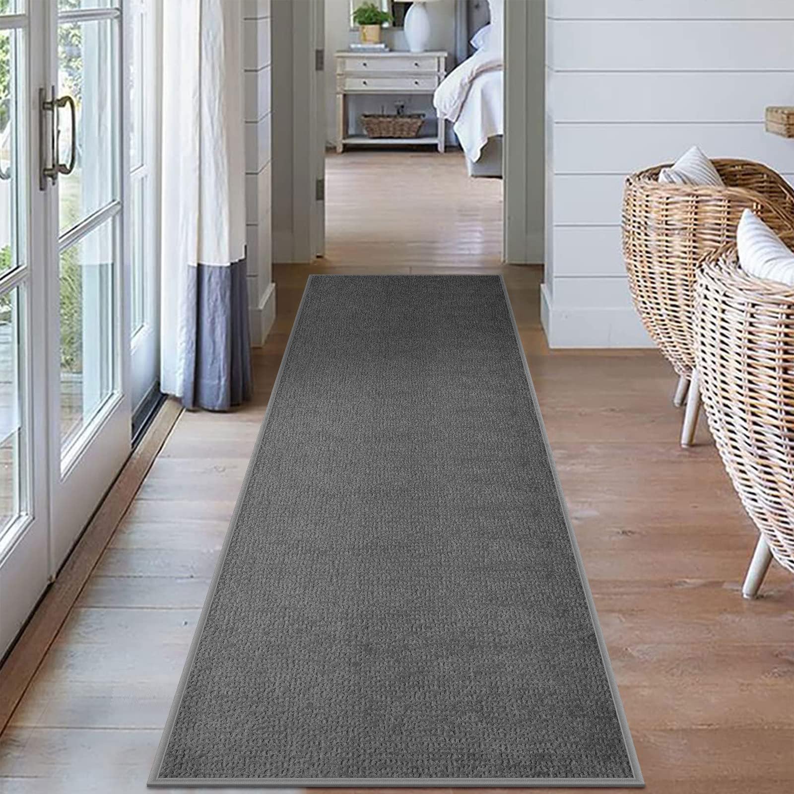 GOYLSER Long Runner Rug for Laundry Room, Low Pile Hall Carpet TPR ...
