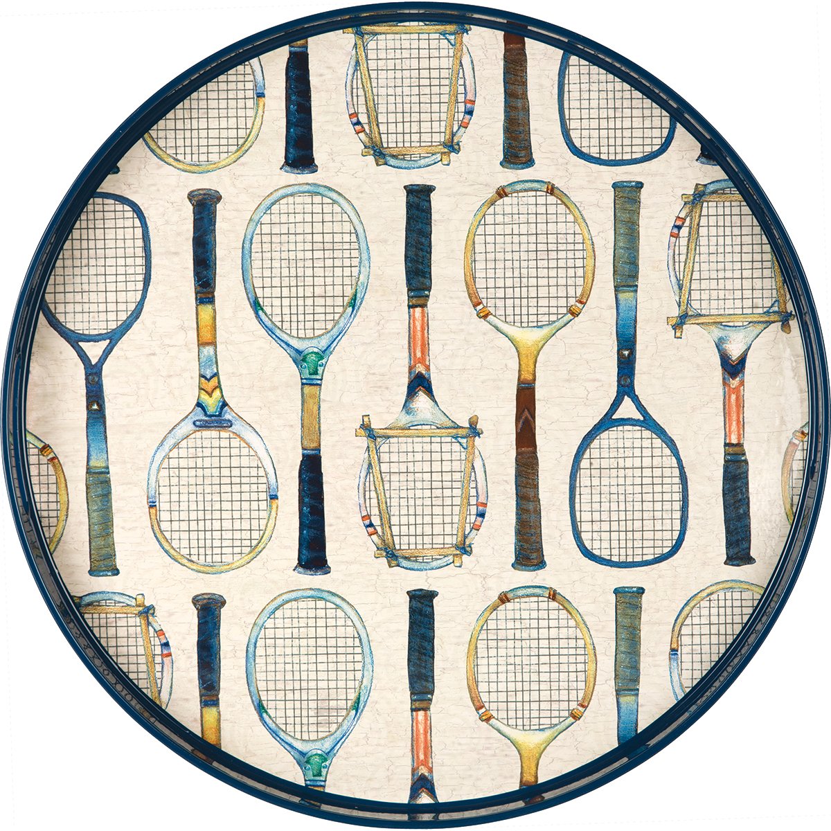 Amazon.com | rockflowerpaper Round Tennis Racket Decorative Lacquer ...